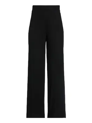 BERNA Wide Leg Knit Pants - Black