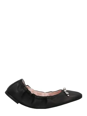 LANCEL LANCEL Leather Ballet Flats Black