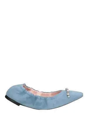 LANCEL LANCEL Leather Ballet Flats Blue