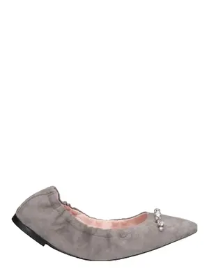 LANCEL LANCEL Leather Ballet Flats Grey