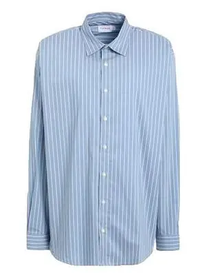 Topman Shirt Size Cotton, Polyester, Elastane - Blue