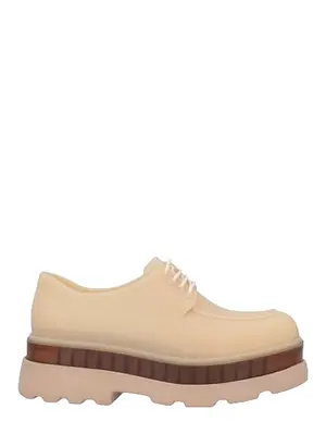 Melissa Lace-Up Shoes With Cleated Sole Beige