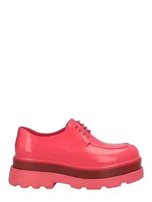 Melissa Lace-Up Shoes With Cleated Sole Red
