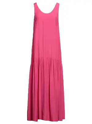 CARACTÈRE Viscose Maxi Dress - Fuchsia