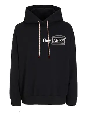 ARIES X YOOX Cotton Hooded Sweatshirt - Black