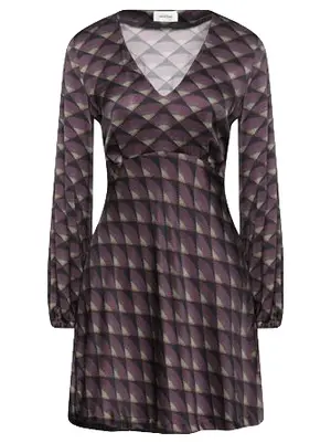 OTTOD'AME Mini Flared Dress - Deep Purple