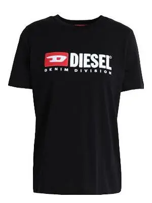 DIESEL T-reg-div Cotton T-shirt - Black