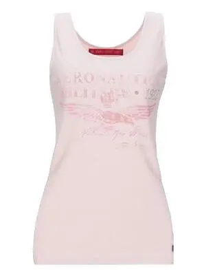 AERONAUTICA MILITARE Tank Top In Light Cotton And Elastane - Pink