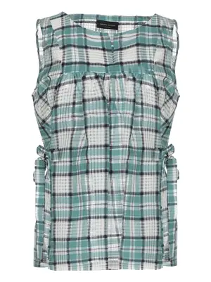 ROBERTO COLLINA ROBERTO COLLINA Woven Tartan Top Green