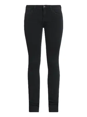 Emporio Armani Skinny Jeans With Studs And Logo - Black