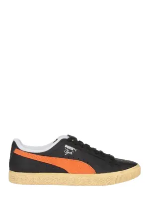 PUMA Clyde Vintage Leather Sneakers - Black