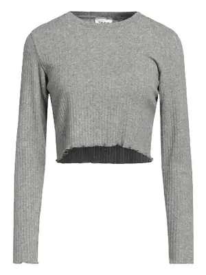 BERNA Mélange Ribbed Knit Sweater - Grey