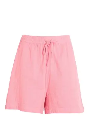 PIECES Relaxed Fit Cotton Shorts Pink