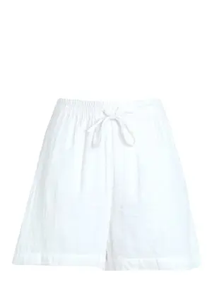 PIECES Relaxed Fit Cotton Shorts - White