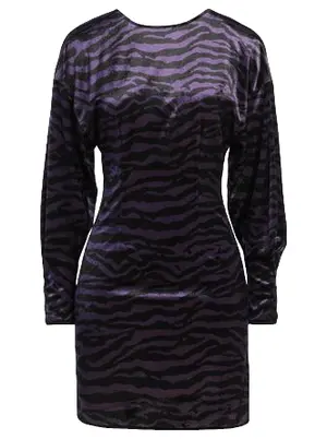 SUOLI SUOLI Mini Zebra-Print Velvet Dress