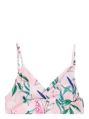 WHITE WISE WHITE WISE Floral Print Crop Top
