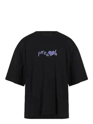 PREACH Man T-shirt Black Size Xs Cotton