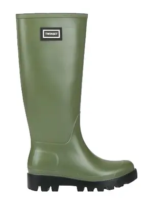 TWINSET Rain Boots Military Green