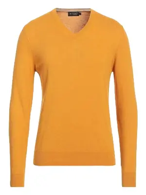 HACKETT Knitted V-neck Pullover - Yellow