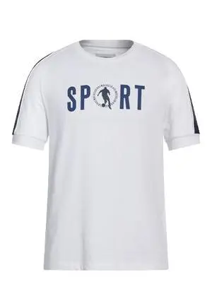 BIKKEMBERGS T-shirt Size Cotton, Elastane, Polyester - White