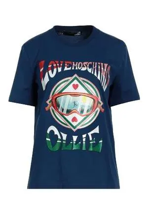 Moschino T-shirt In Cotton And Elastane Blue