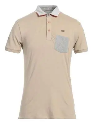 YES ZEE BY ESSENZA Polo Shirt Size Cotton, Elastane - Beige