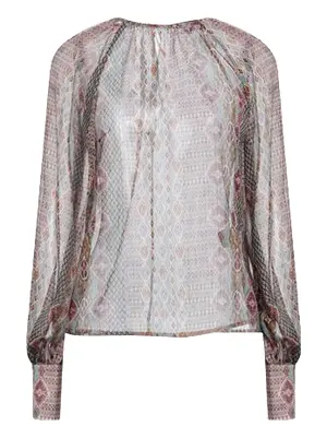 KAOS Geometric Print Blouse - Pink