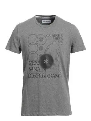 BIKKEMBERGS T-shirt Size Cotton, Elastane - Grey