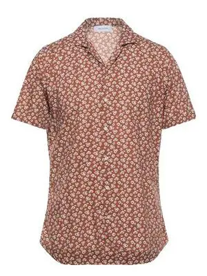 AGLINI Shirt Size Cotton - Brown