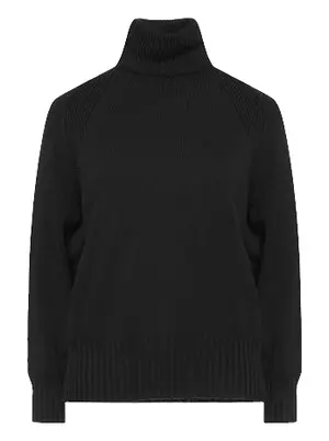 Alpha Studio Turtleneck In Wool And Polypropylene Black