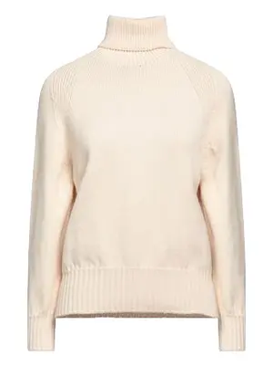 Alpha Studio Turtleneck In Wool And Polypropylene White