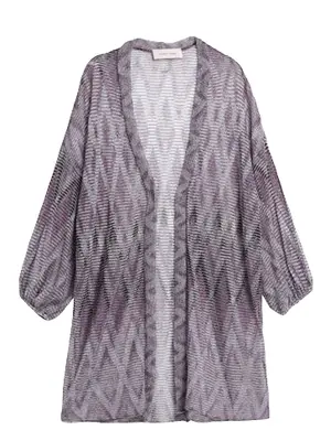 TWENTY EASY BY KAOS TWENTY EASY By KAOS Knitted Cardigan Purple