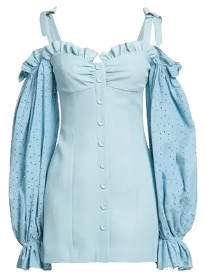 LA SEMAINE PARIS Crepe Mini Dress - Blue