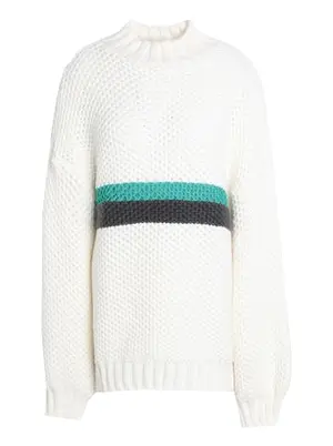 Topshop Turtleneck Knit Sweater - White