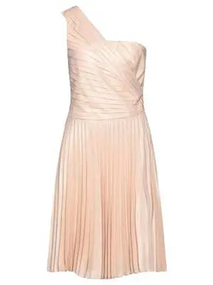 MARC ELLIS Crepe One-Shoulder Midi Dress Pink