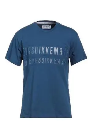 BIKKEMBERGS T-shirt Size Cotton, Elastane - Blue
