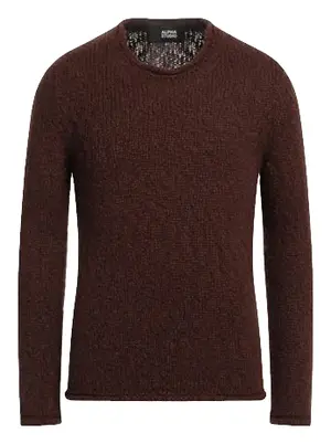 Alpha Studio Sweater In Chocolate Brown