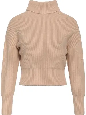 CARACTÈRE Turtleneck Top Beige