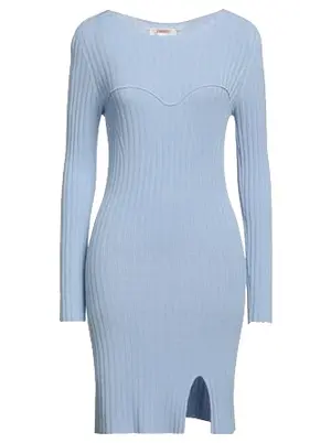 KONTATTO KONTATTO Ribbed Mini Dress Blue