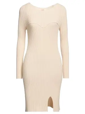 KONTATTO Ribbed Mini Dress - White