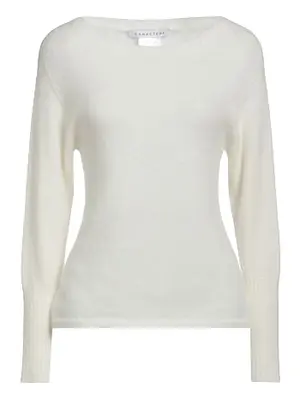 CARACTÈRE Long Sleeve Crew Neck Sweater - White