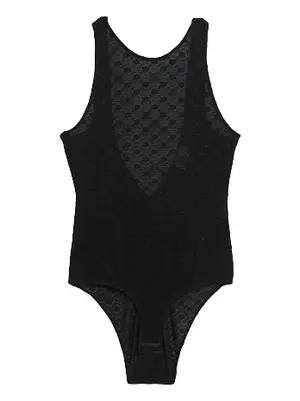GANNI Bodysuit In Polyamide, Recycled Polyamide, Viscose, And Elastane - Black