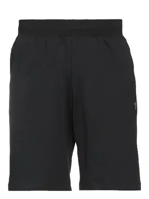EA7 Cotton Fleece Shorts - Black