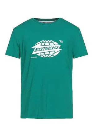 BIKKEMBERGS T-shirt Size Cotton, Elastane - Green