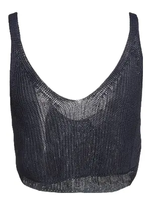 P.a.r.o.s.h Knitted Crop Top - Navy