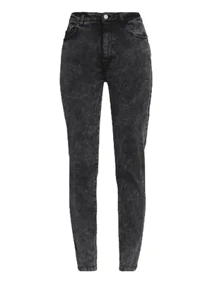 MANILA GRACE Slim Fit High Waisted Jeans - Black