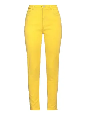 MANILA GRACE Slim Fit High Waisted Jeans Yellow