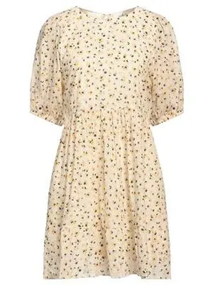 Ba&sh Floral-print Mini Dress - Beige