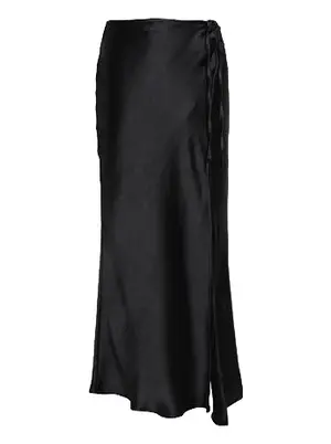 Topshop Maxi Flared Skirt - Black