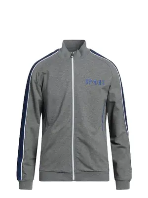 BIKKEMBERGS French Terry Zip Up Sweatshirt - Grey